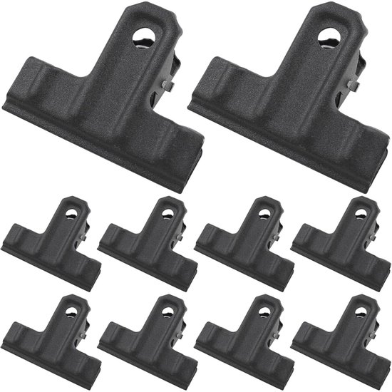 Grote clip - Metalen Bull Clip - Map - Kantoorclip - 77 mm - 10 stuks ...