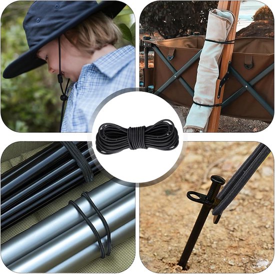Elastisch Rubber Koord - Ideaal voor Kleding en Rugzakken - 30 m | bol