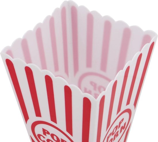Inovra Plus - Plastic Popcorn Containers - Retro Rood en Wit - 20 stuks ...