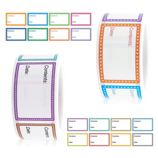 Sticker Set 1000 Stuks - Waterdichte Voedseletiketten - Verwijderbare ...