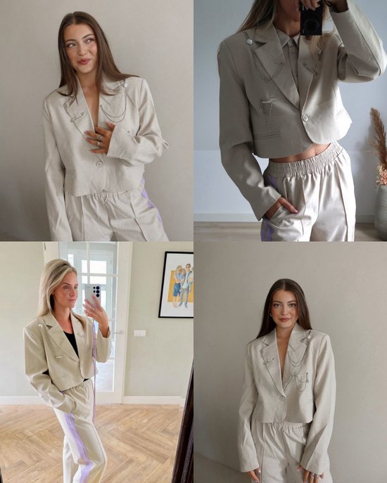 Woven Cropped Blazer | bol