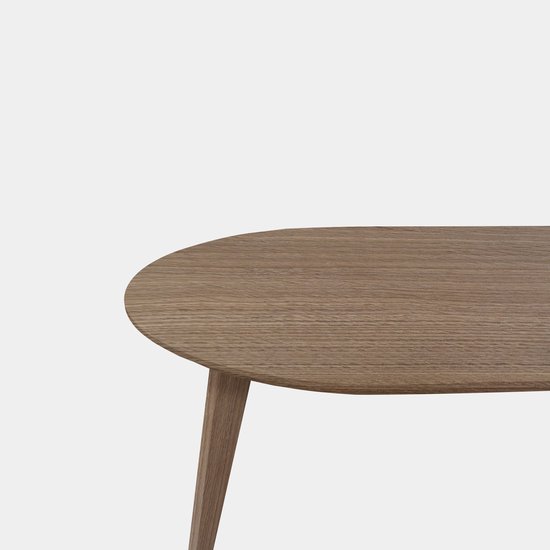 Tafel Plat Ovaal Eikenhout - Hout Onderstel - Pura Natura | bol
