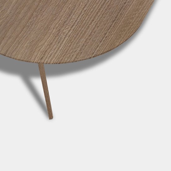 Tafel Plat Ovaal Eikenhout - Hout Onderstel - Pura Natura | bol