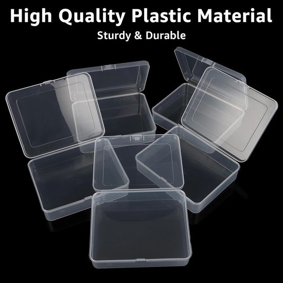 50 stuks transparante plastic opbergdozen - Opbergdozen met deksel ...