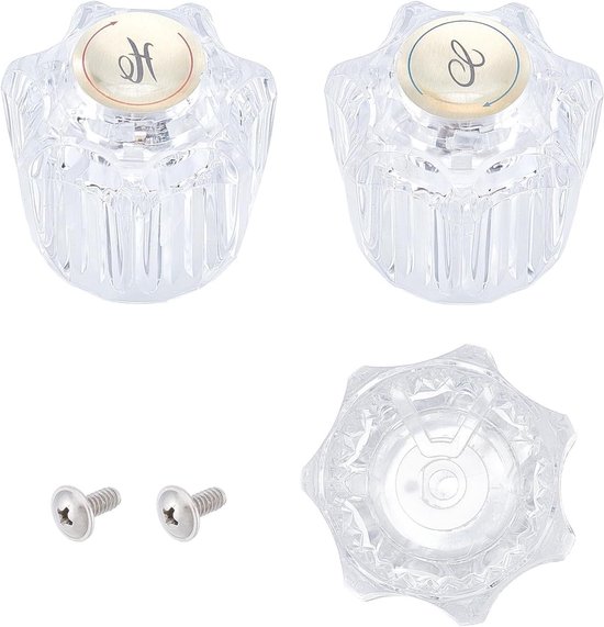 Plastic Replacement Hot and Cold Water Converter Shower Knobs - Set of ...