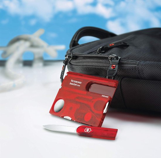 Swiss Card Lite Taschenmesser (13 Funktionen LED-Licht Lupe Schere ...