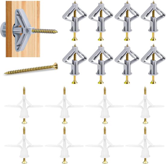 100 Hollewandpluggen met Vliegtuigvorm - Set van 100 stuks - Voor ...