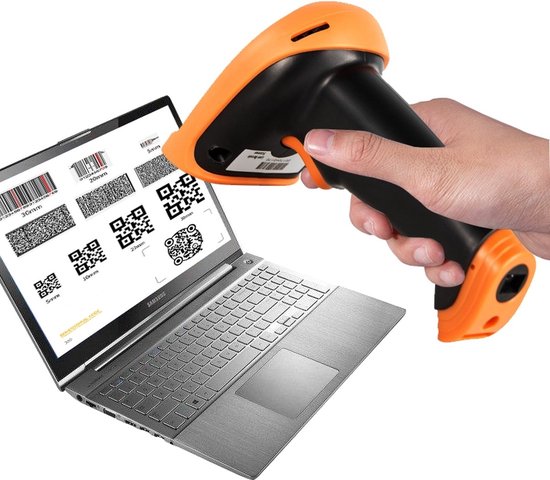 Barcode Scanner - Draadloos - Handscanner voor 1D Barcodes & 2D QR ...