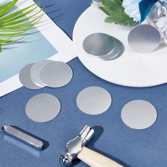 11pcs 5cm Aluminum Disc 1.5mm Thick Aluminum Sheets 1060 Discs Labels ...