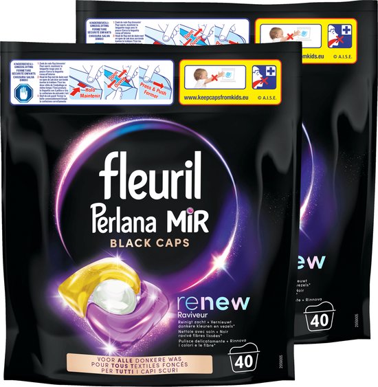 Fleuril Renew Black Wascapsules - Zwarte was, kleurbehoud - 2 x 40 ...