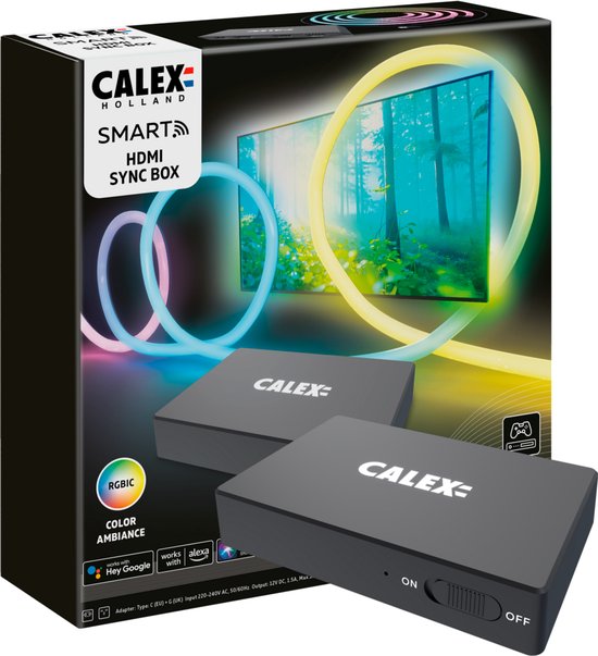 Calex Smart HDMI Sync Box - Synchronisatie van verlichting met scherm - Voor 55-65... | bol