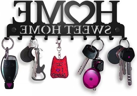 Modern Keyboard with 10 Hooks | Wall Key Holder | Key Storage for ...