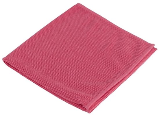 Microvezeldoek Cleaninq prof 40x40cm rood 10 stuks | bol