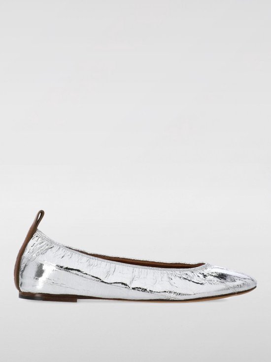 Metallic Leather Ballerina Flats Wo - Silver Ballet Flats | bol