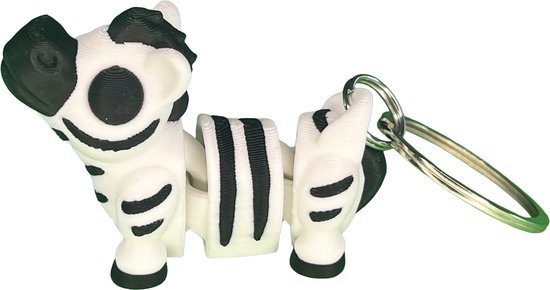 Flexi Zebra sleutelhanger 6,5 cm | bol