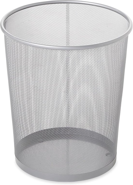 Ronde mesh wasmand - zilver - 35 liter - praktisch voor thuis | bol