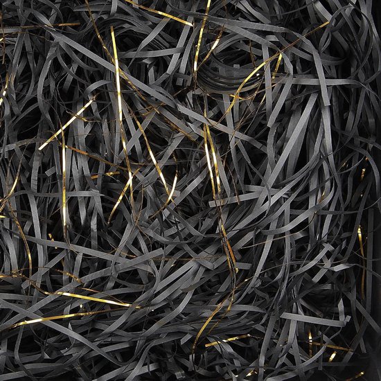 Allecto Plus - Versnipperd tissuepapier 270g voor geschenkdozen - Zwart ...