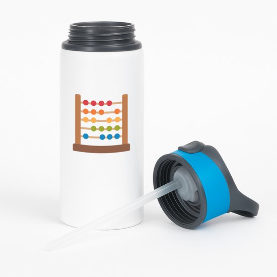 Hacebo® - Leren rekenen waterfles met rietje blauw - Kind - Kinderen ...