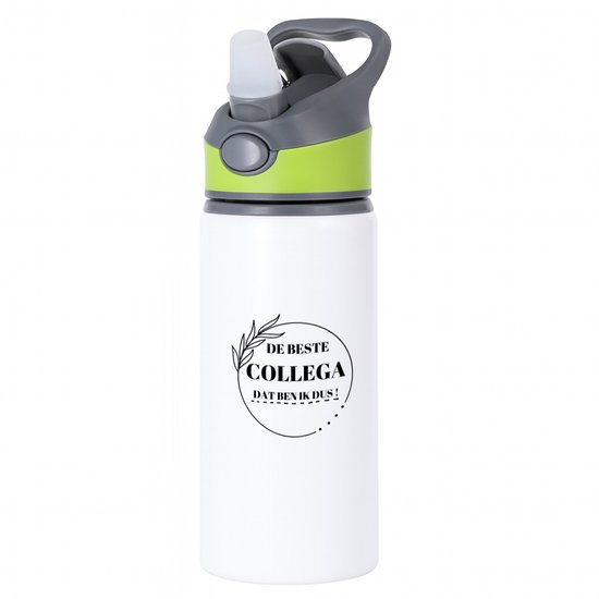 Hacebo® - de beste collega dat ben ik dus waterfles met rietje groen - Collega - beste... | bol