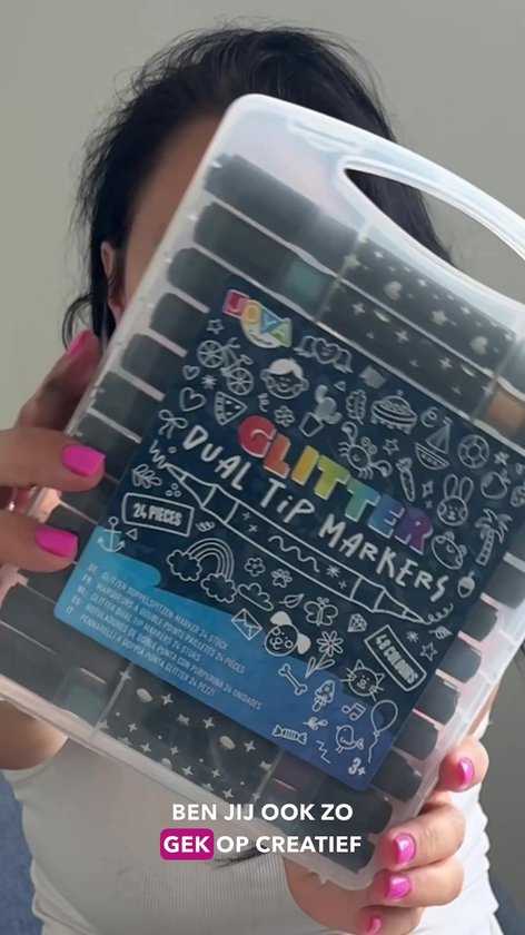 Joya Creative Glitter Stiften Dual Tip 24 Stuks - 48 Verschillende ...