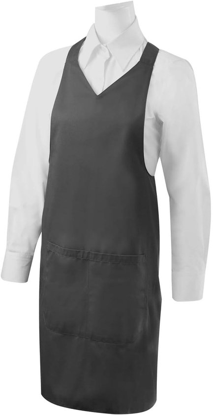 Schort met tas - grijs - 1 stuk - 54 cm | bol