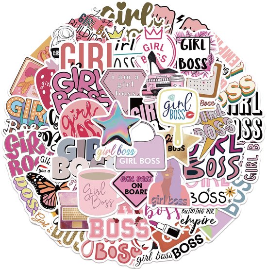 Girl Boss Sticker Set - 50 stickers voor volwassenen - 4x5CM - Engels ...