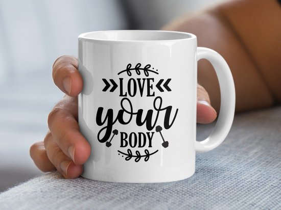 Love Your Body Mug, Fitness Cadeau, Motivatie Mug, Positieve Vibes ...