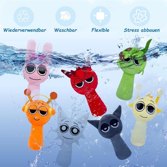 Sprinki Toy Figure Set - Soft Sprinki Plush Toys - Sprunki Plush Voor ...