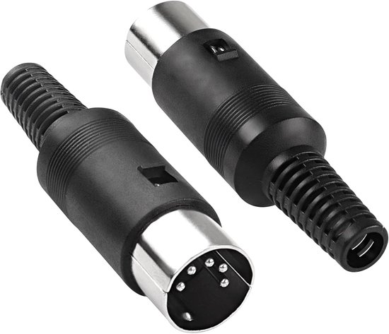 DIN 5-Pin Male Plug Connector - 4 Pack - MIDI Cable Audio Adapter ...