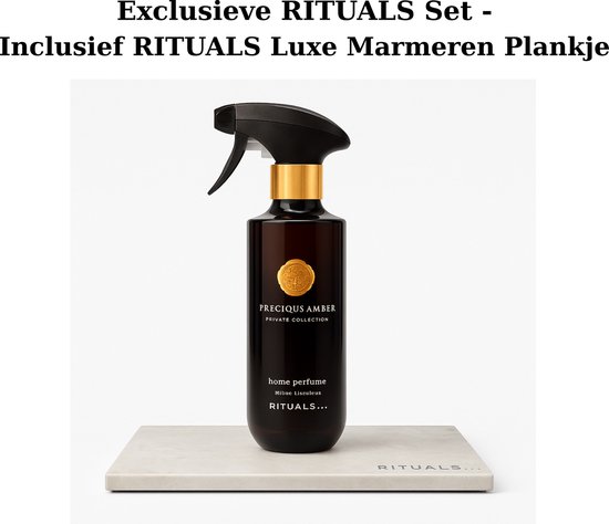 Rituals - Amber - Home Perfume 400 ml + RITUALS Luxe Marmeren Plankje ...