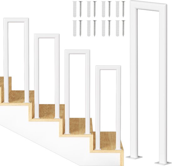 U-vorm Elliptische Buis Leuning 55cm Ijzer Leuning Buiten & Binnen Trap ...