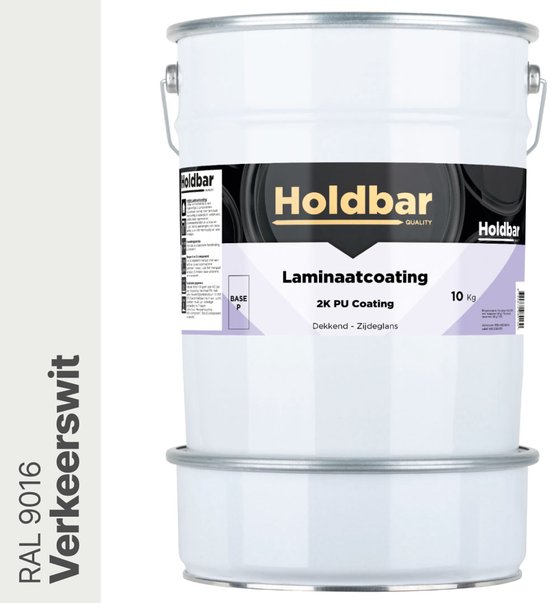 Holdbar Laminaatcoating Verkeerswit (RAL 9016) 10 Kg - Laminaat Verf ...