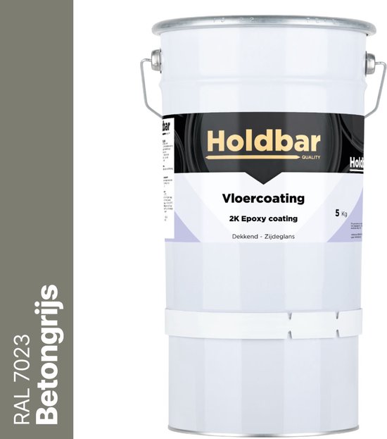 Holdbar Vloercoating Betongrijs (RAL 7023) 5 kg - Vloerverf - Alle ...