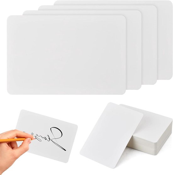 Allecto Plus - Set van 100 witte kraftpapieren kaarten 10 x 15 cm A6 ...
