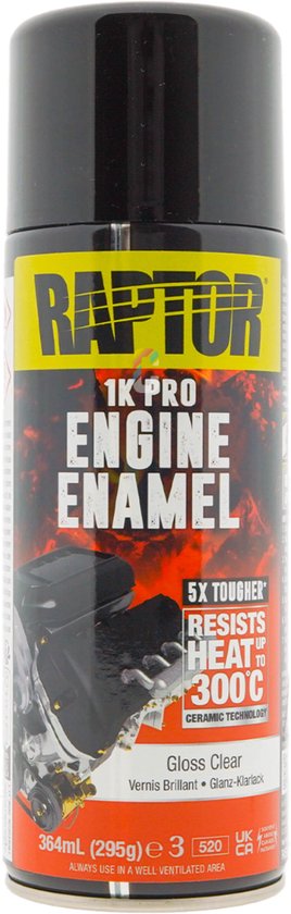 Raptor Engine Enamel - Motorblok Verf BLANKE LAK spuitbus 400ml | bol
