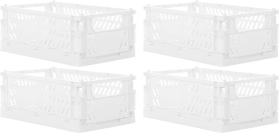 Opvouwbare klapbox 4-delig - 25 x 165 x 10 cm - Wit | bol