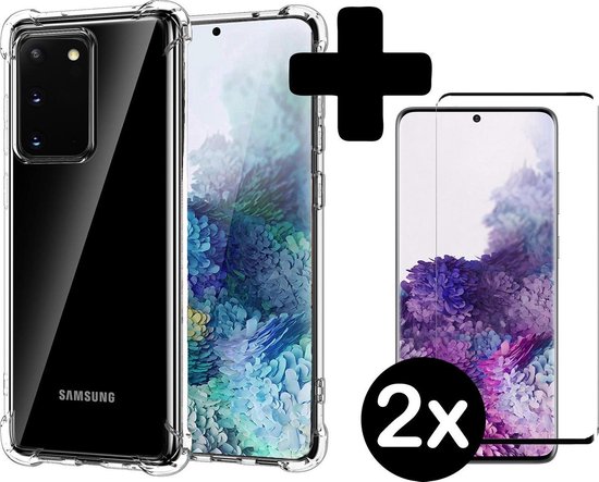 Hoesje Geschikt voor Samsung S20 Hoesje Siliconen Shock Proof Case Hoes Met 2x... | bol