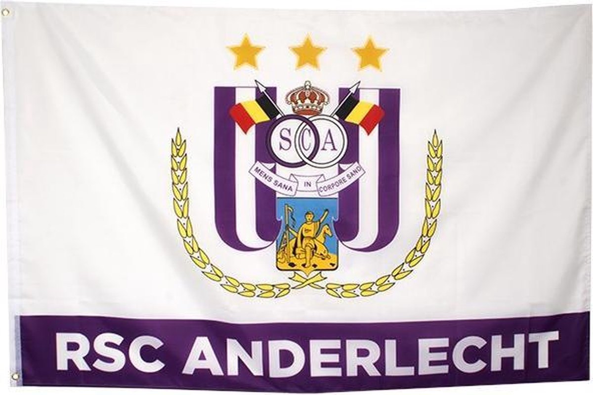 RSC Anderlecht Vlag - Wit - 100 x 150 cm | bol.com