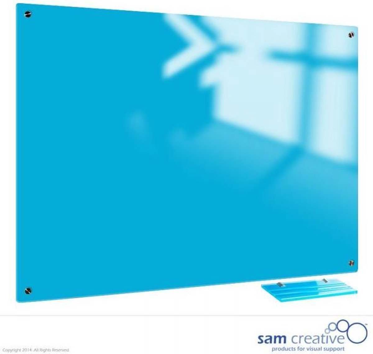 Whiteboard Glas Solid Icy Blue 90x120 cm | sam creative whiteboard ...