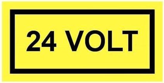 24 volt sticker 100 x 50 mm | bol.com