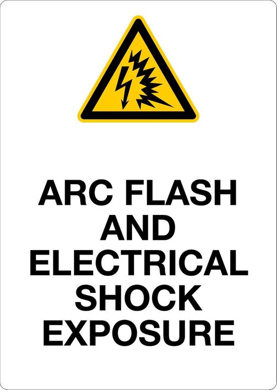 Sticker 'Universal: Arc flash and electrical shock exposure', 297 x 210 ...