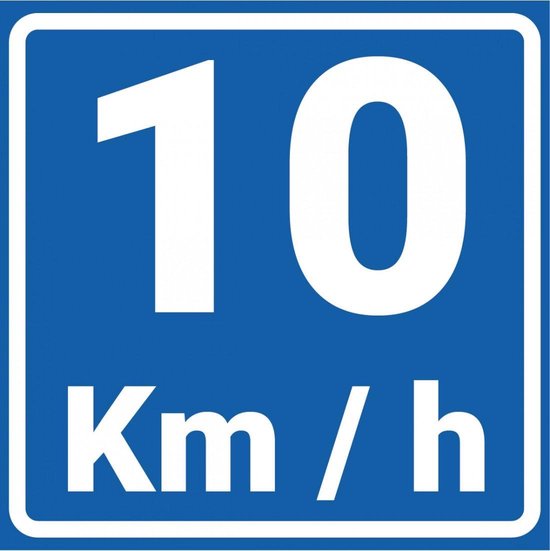 Adviessnelheid 10 km sticker, A4 400 x 400 mm | bol