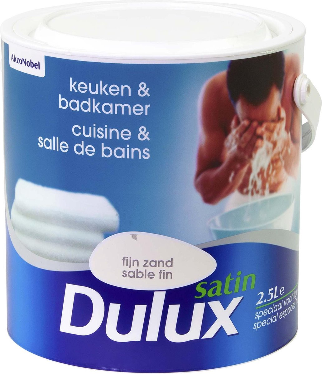 Dulux Keuken & Badkamer Verf - Satin - Fijn zand - 2.5L | bol