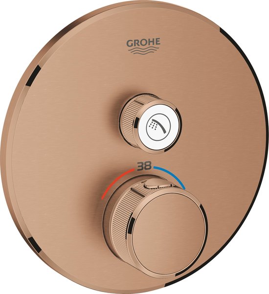 GROHE Grohtherm SmartControl inbouw douchethermostaat - Brushed Warm ...