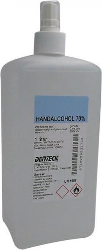 Handalcohol 70% ontsmettende spray - 1 Liter | bol.com