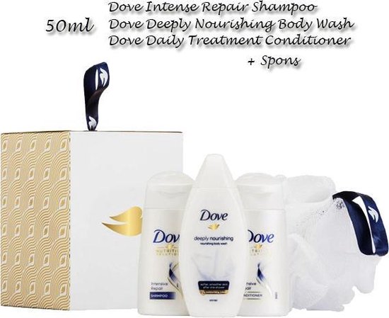 Dove Women Giftset in een Box met Puff | bol