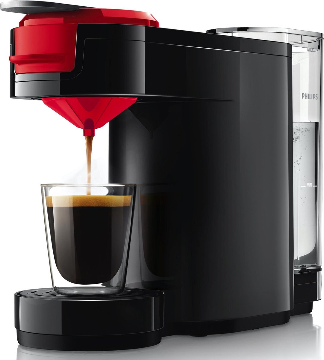 Philips Senseo UP+ HD7884/80 - Koffiepadapparaat - Zwart met Rood | bol.com