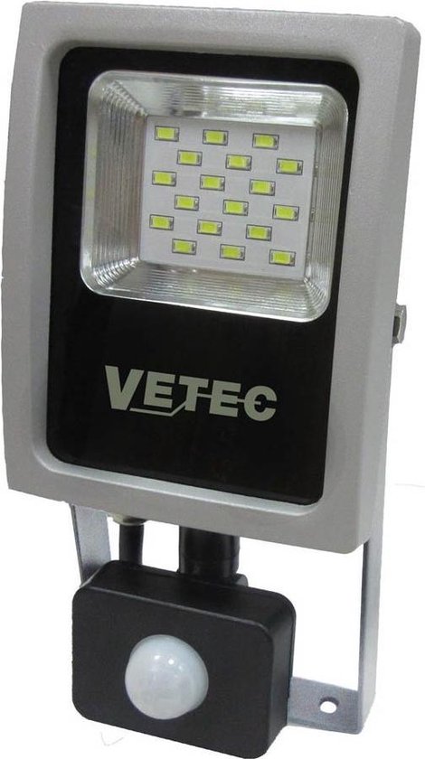 Vetec bouwlamp LED 10W 230V met bewegingsmelder 5 mt kabel | bol
