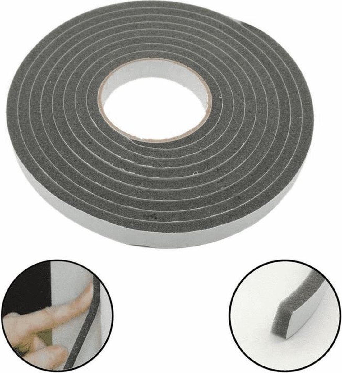 Tochtstrip vochtbestendig zelfklevend zwart 18mm x 4 meter | bol.com
