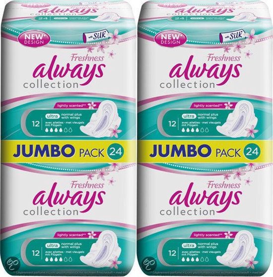 Always Ultra Fresh Normal Plus - 6 x 24 (144) stuks - Maandverband ...